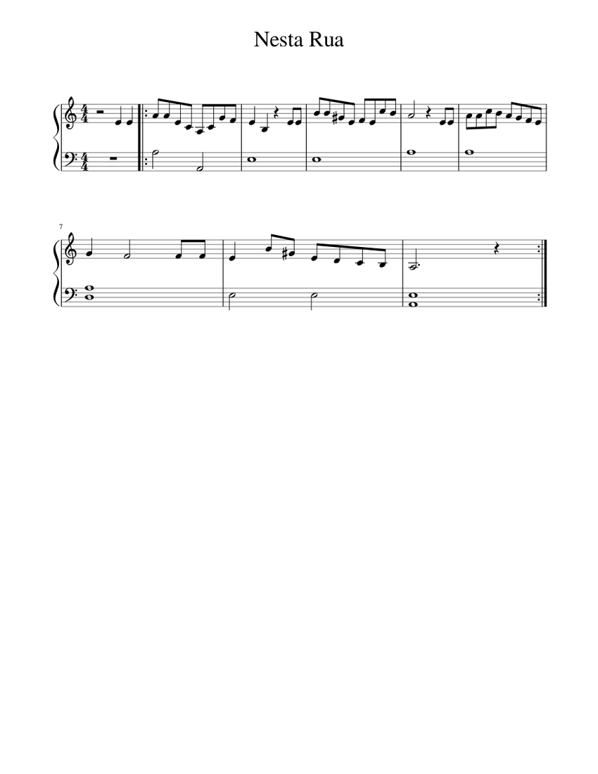 Nesta Rua Sheet music | Musescore.com