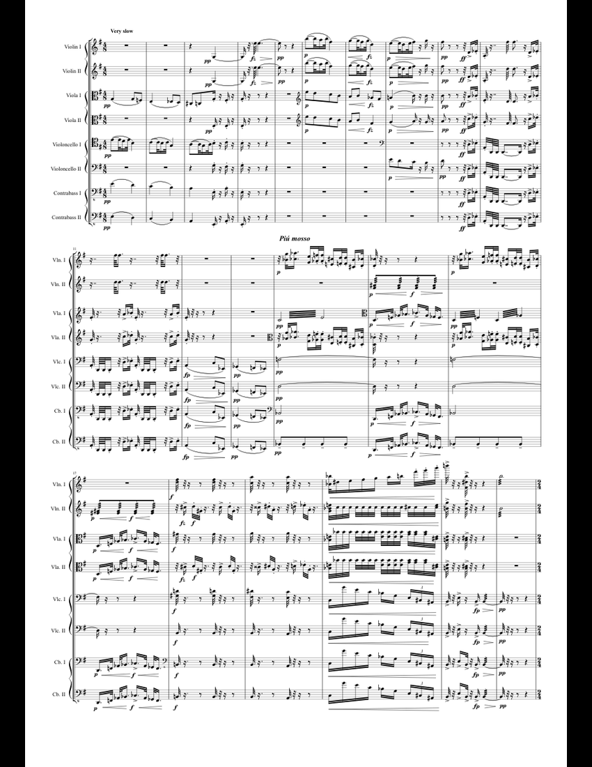 New World Symphony Adapted For String Octet (IN PROGRESS) sheet music ...