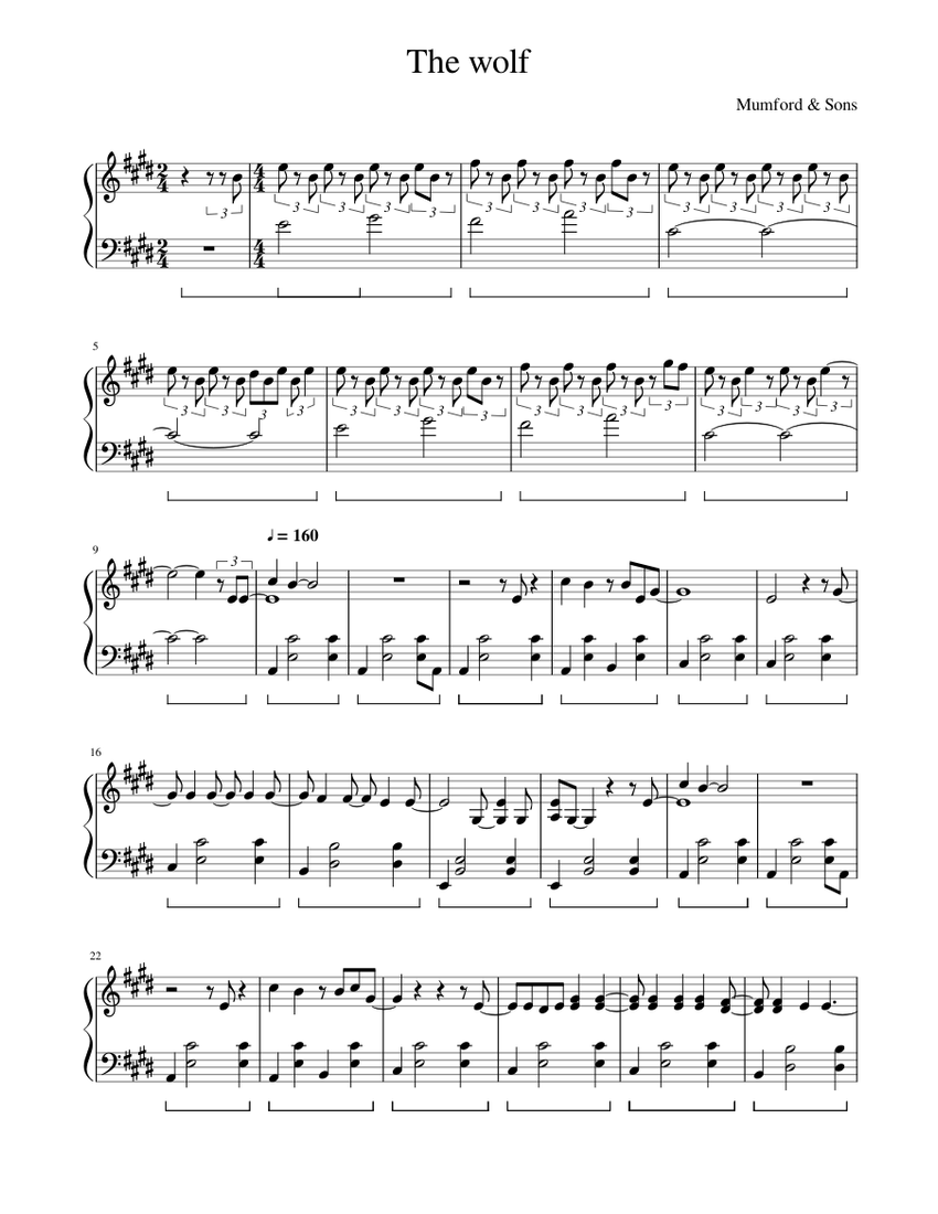 The wolf Sheet music for Piano (Solo) | Musescore.com