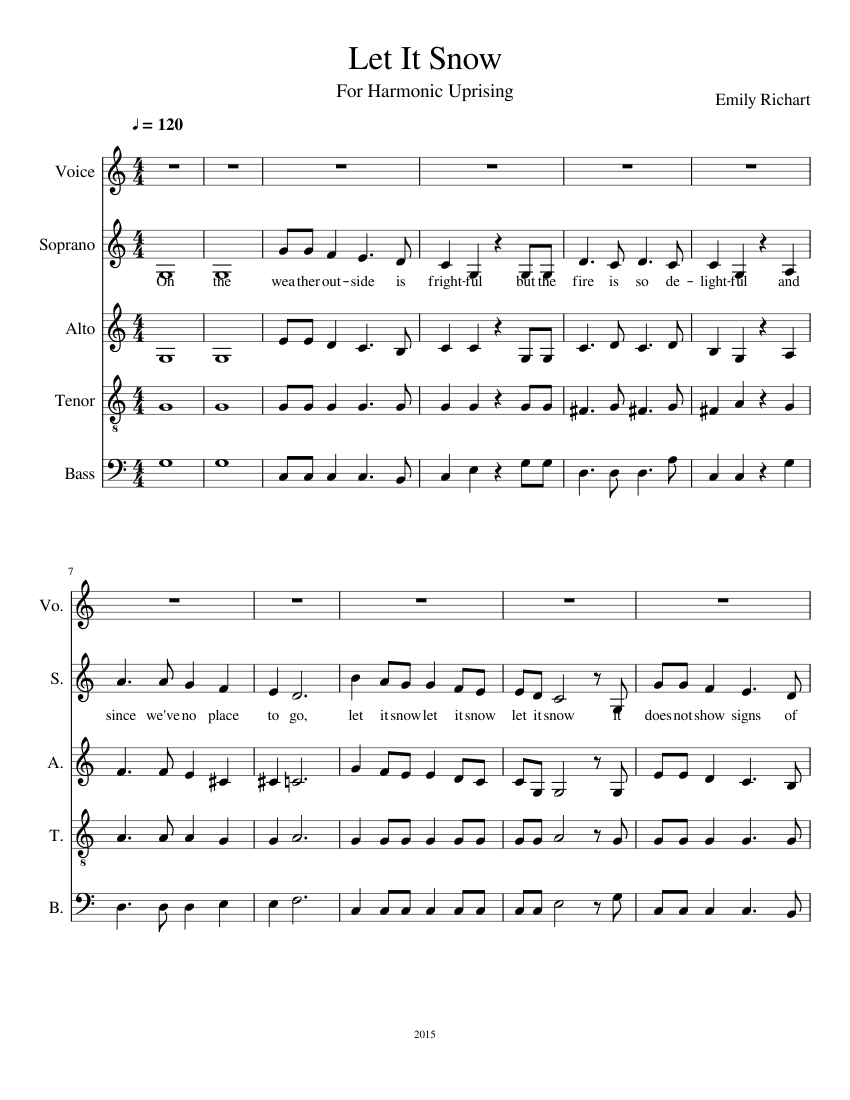 Let It Snow Sheet music for Voice | Download free in PDF or MIDI ...