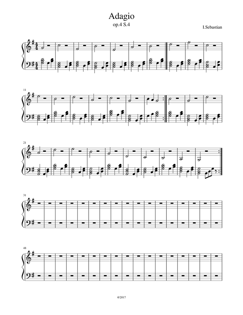 Adagio Sheet music for Piano (Solo) | Musescore.com