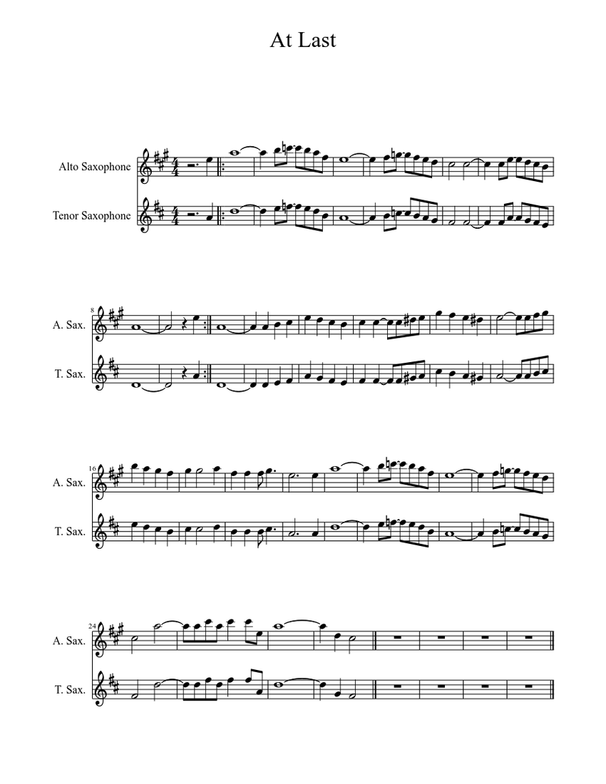 At Last Sheet music for Trumpet (In B Flat), Cornet | Musescore.com