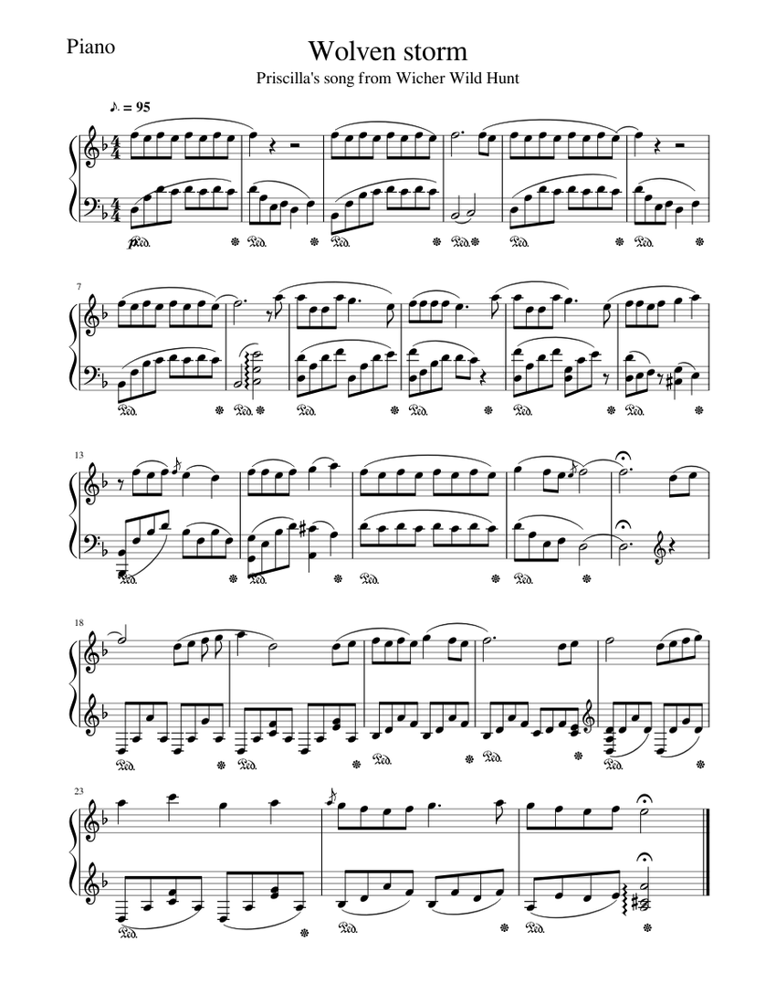Wolven storm Sheet music for Piano (Solo) | Musescore.com