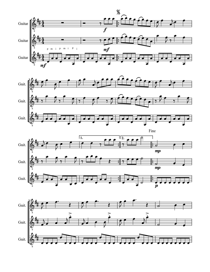 mango walk Sheet music for Guitar | Download free in PDF or MIDI ...