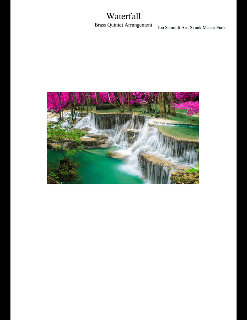 Waterfall by Jon Schmidt: Brass Sextet Arrangement sheet music for ...