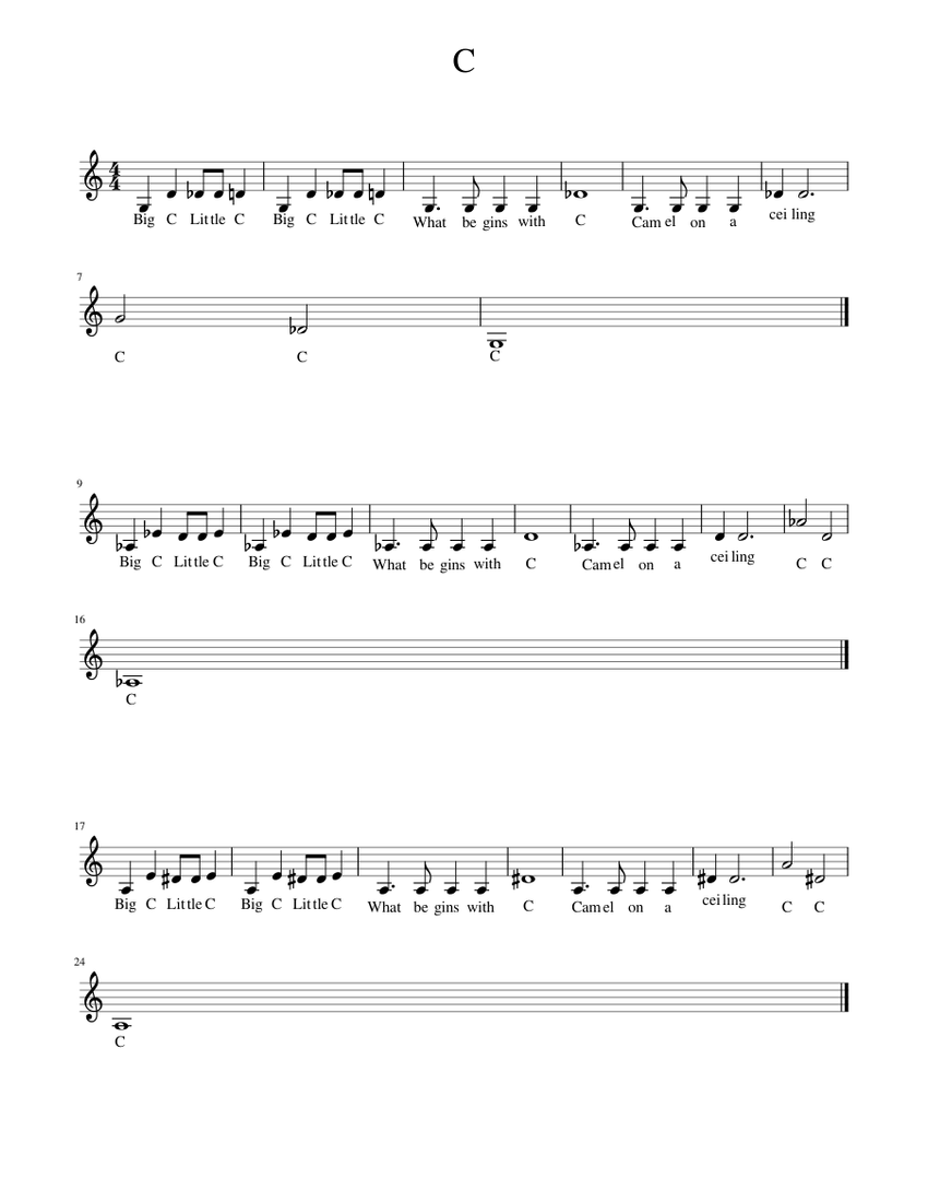 C Warm-up Sheet music for Piano | Download free in PDF or MIDI ...