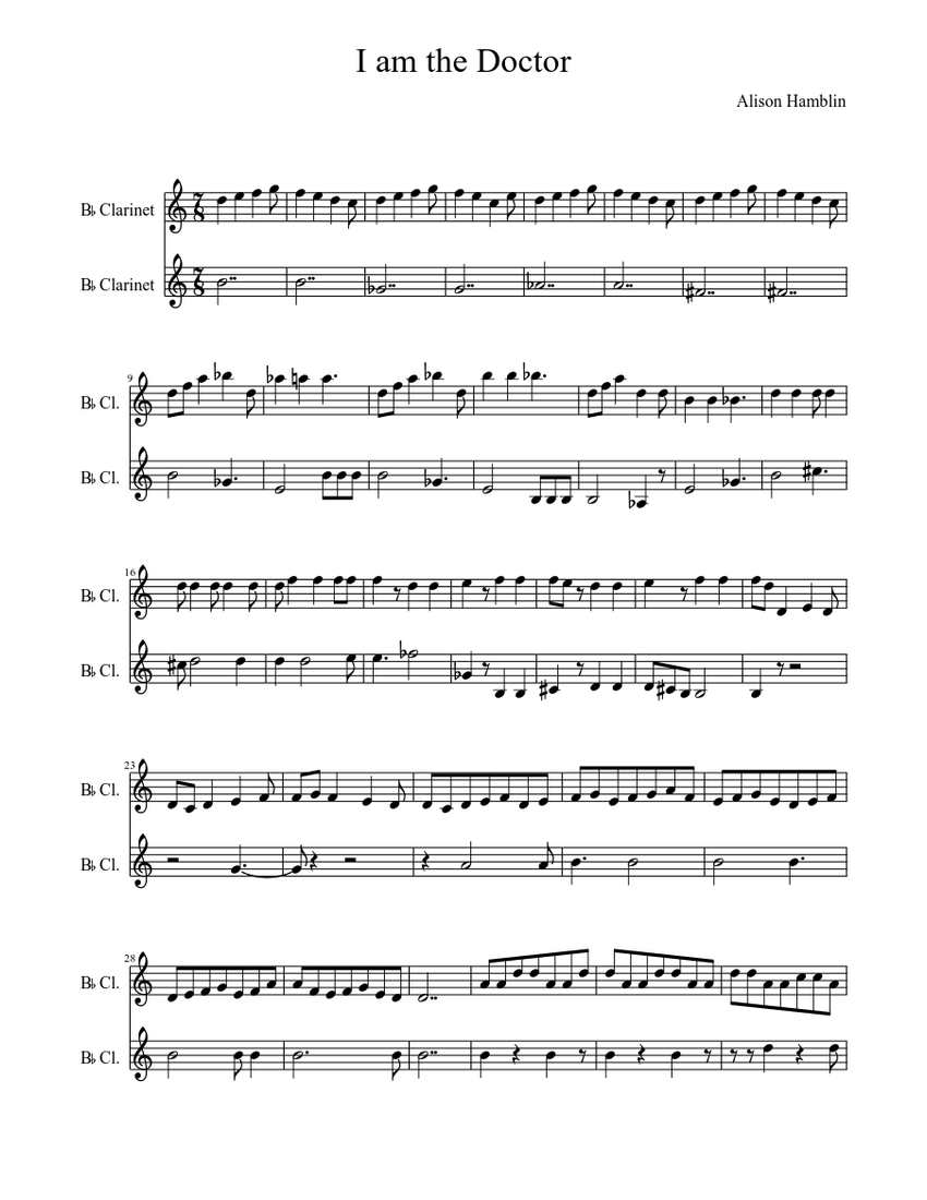 I am the Doctor Sheet music | Download free in PDF or MIDI | Musescore.com