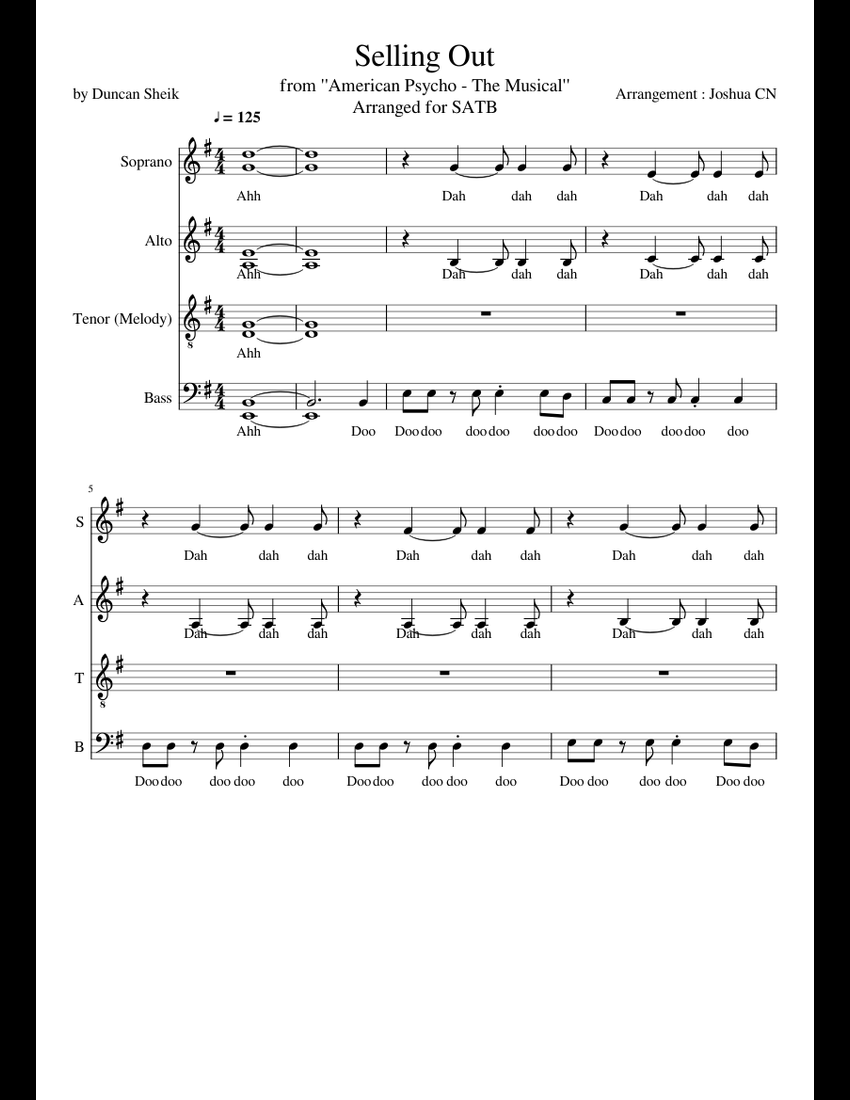 Selling Out sheet music for Piano download free in PDF or MIDI