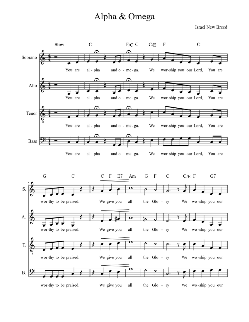 Alpha & Omega Sheet music for Bass (Solo) | Musescore.com