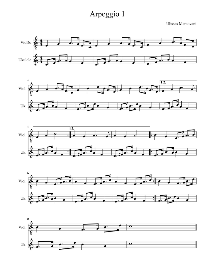 Arpeggio Sheet music for Accordion (Solo) | Musescore.com