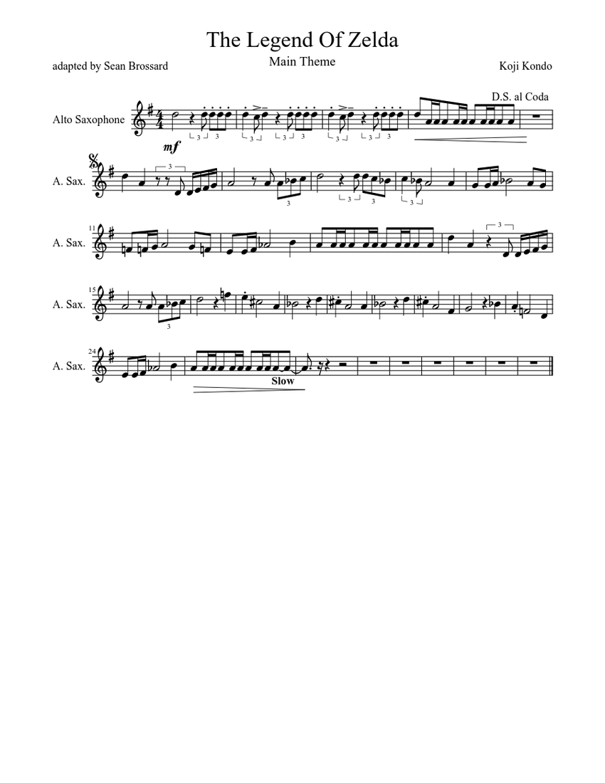 The Legend Of Zelda Sheet music | Musescore.com