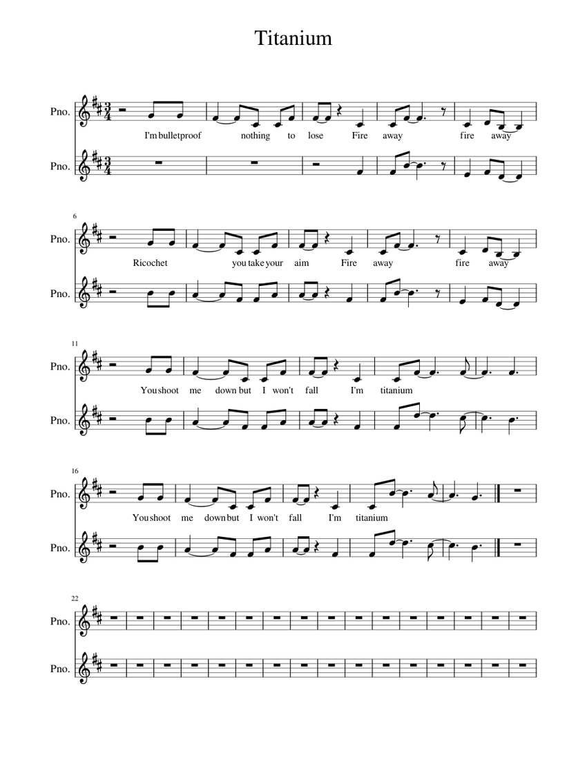 Titanium Sheet music | Musescore.com
