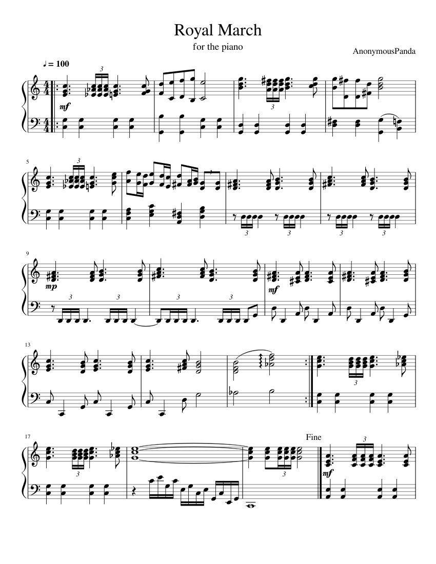 Royal March Sheet music for Piano (Solo) | Musescore.com