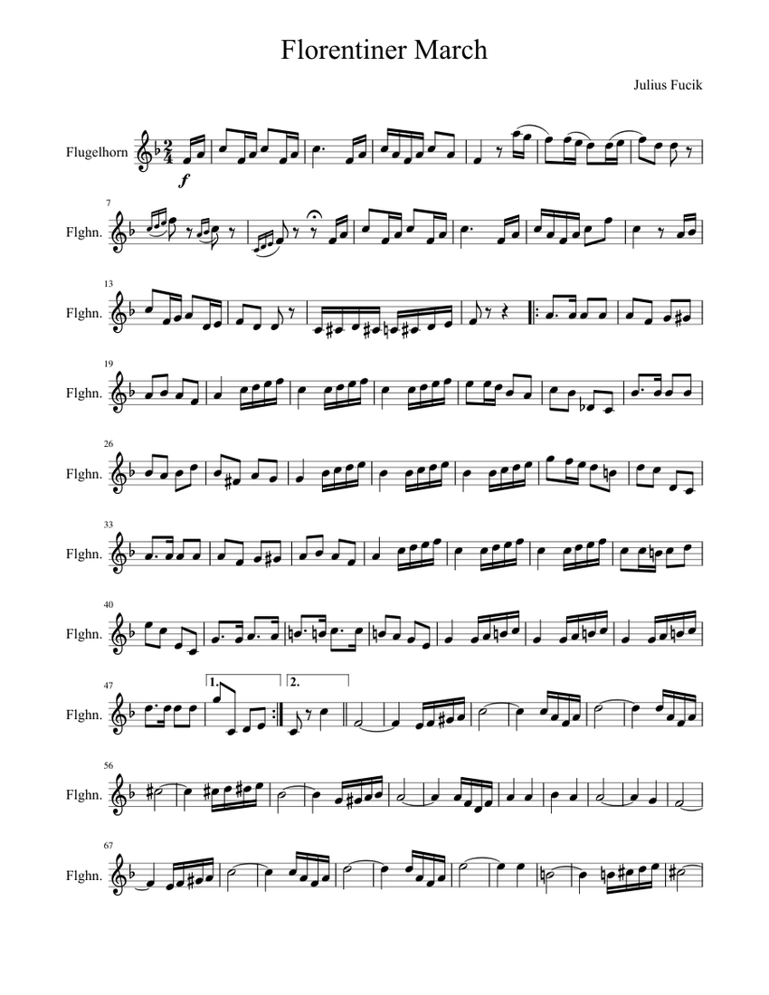 Florentiner March Sheet music for Trumpet | Download free in PDF or ...