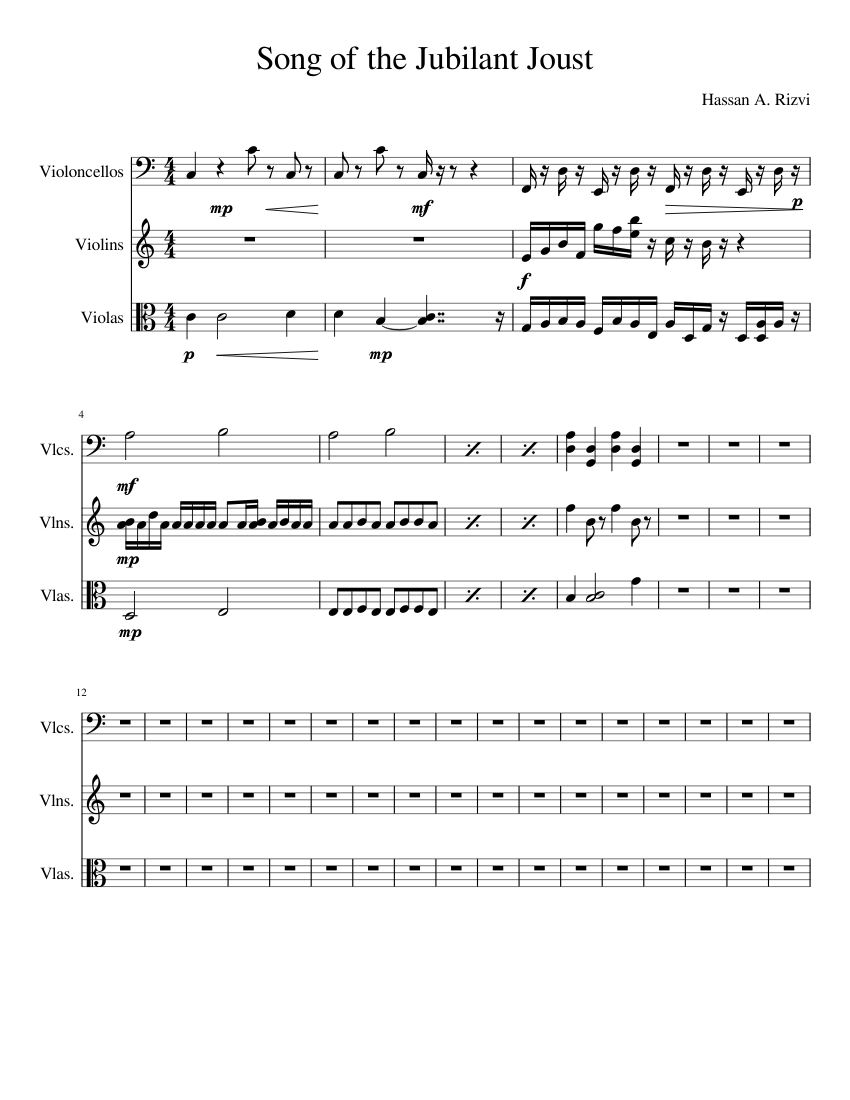 Song of the Jubilant Joust (WIP) Sheet music | Musescore.com