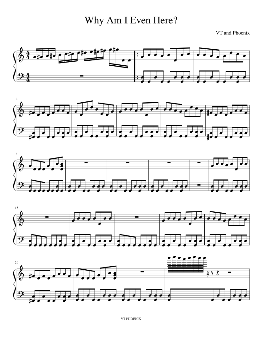 Why Am I Even Here? Sheet music for Piano (Solo) | Musescore.com
