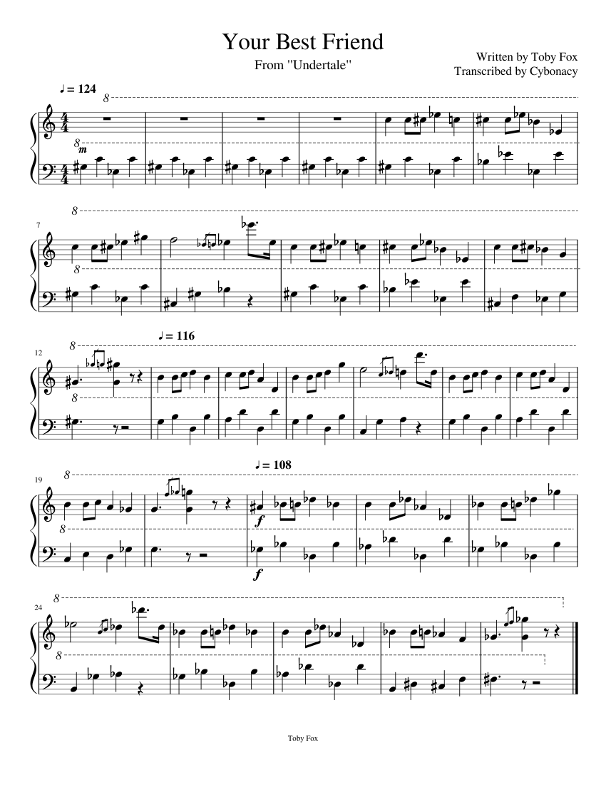 Your Best Friend sheet music for Piano download free in PDF or MIDI