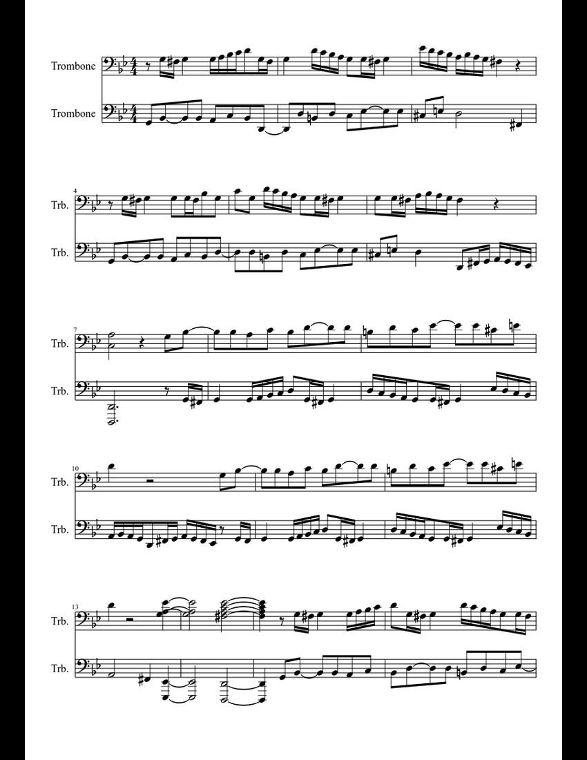 E. Doors(Trombone) sheet music for Trombone download free in PDF or MIDI
