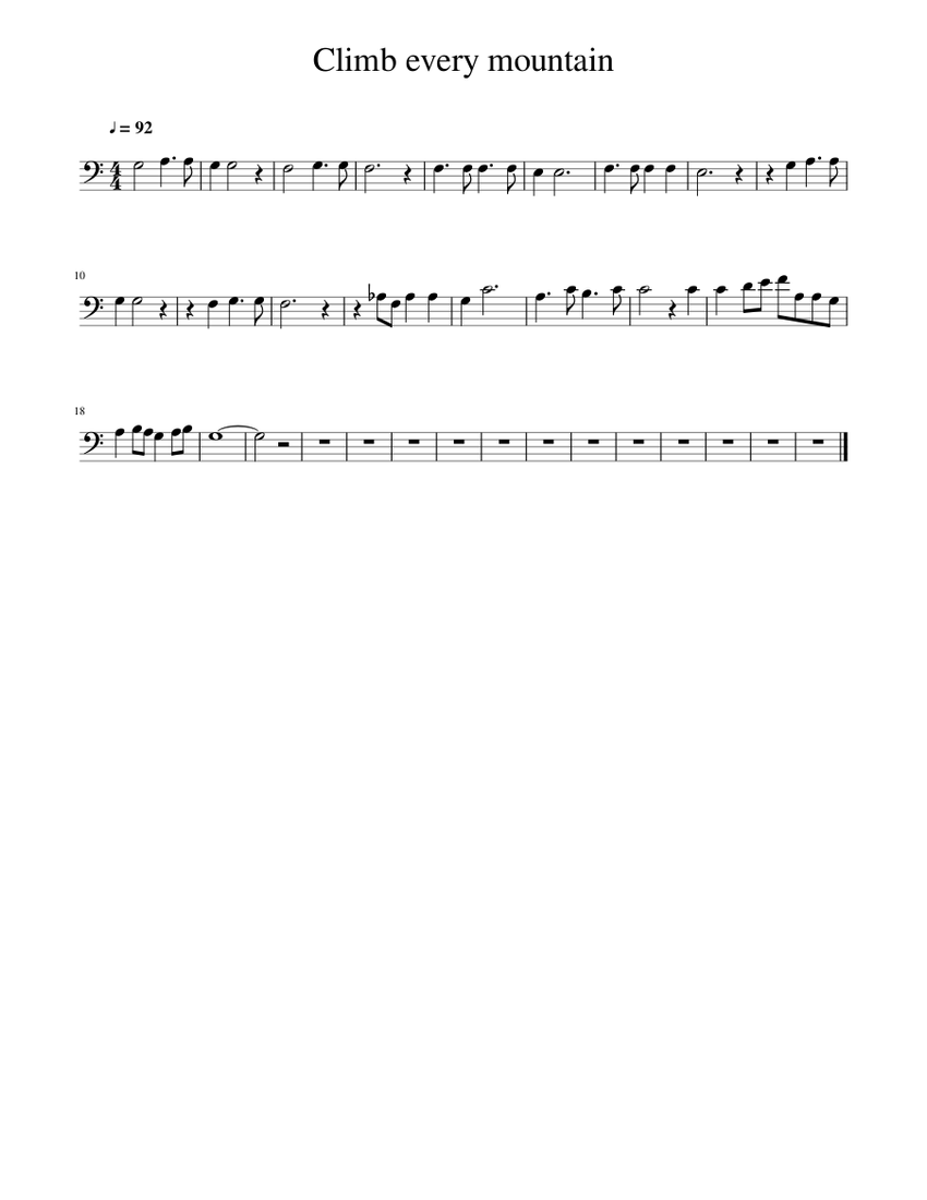 Climb every mountain Sheet music | Musescore.com