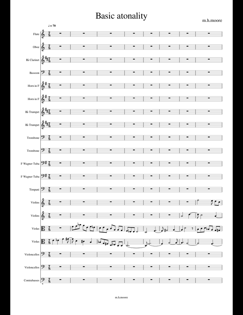 Basic atonality sheet music for Flute, Clarinet, Oboe, Bassoon download ...