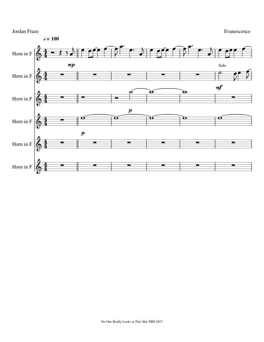 Sheet music for French Horn (Brass Ensemble) | Musescore.com