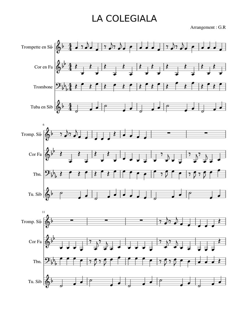 LA COLEGIALA Sheet music | Musescore.com