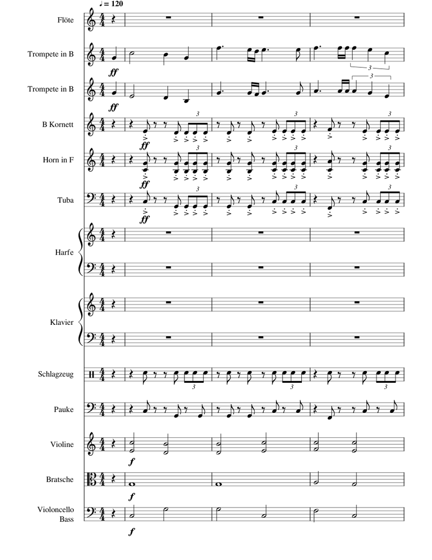 Filmmusik Sheet music for Flute, Piano, Violin, Trumpet | Download free ...