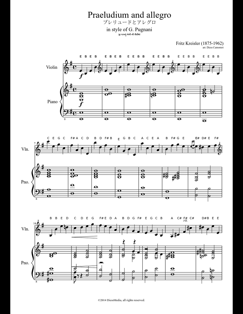 Imslp Praeludium And Allegro , Praeludium and Allegro – VBHWI