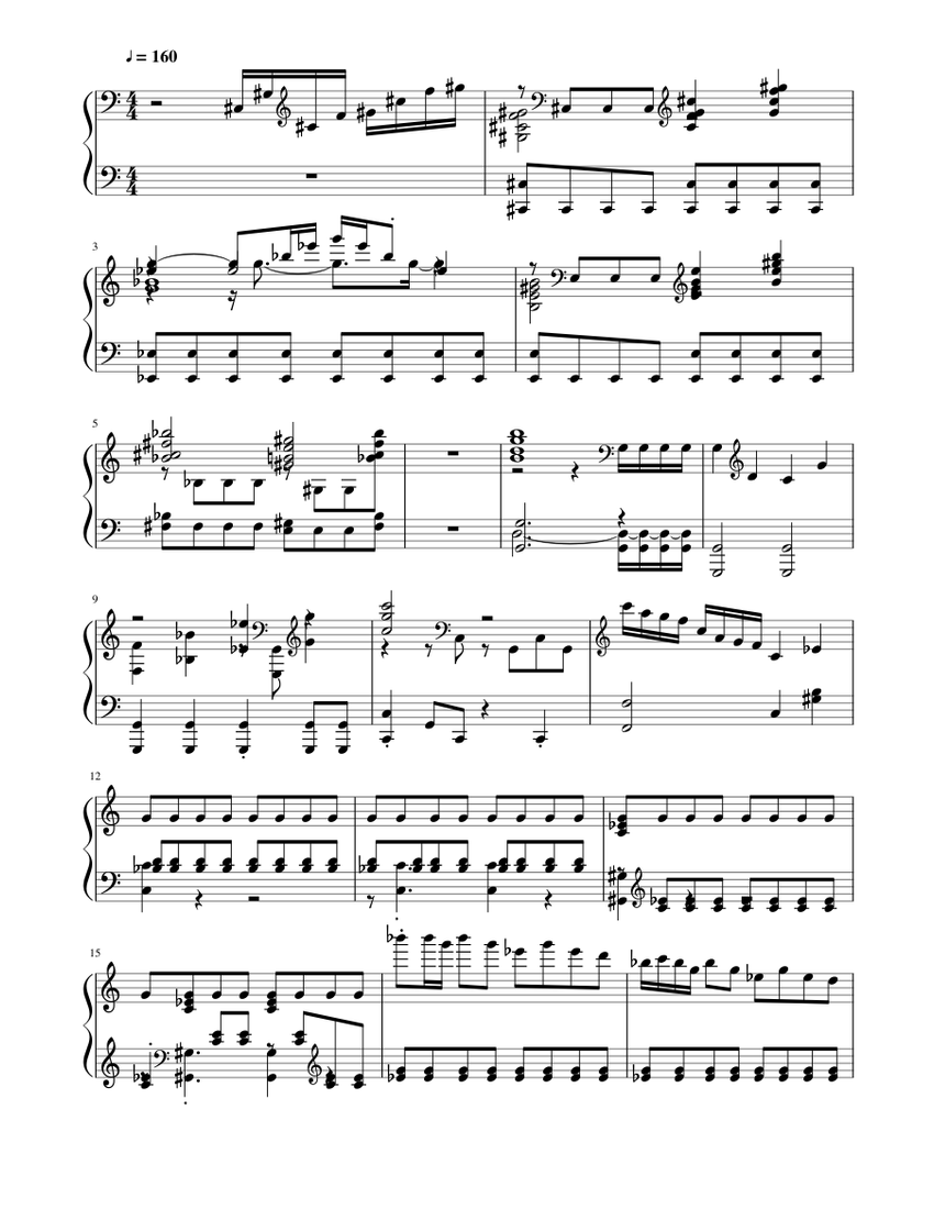 Super Smash Bros Melee theme Sheet music for Piano | Download free in ...