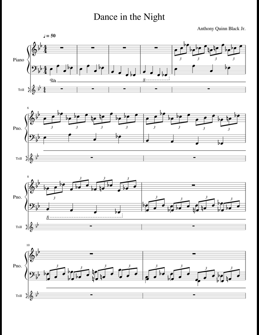 Dance in the Night (Expert Piano Solo) sheet music for Piano download ...