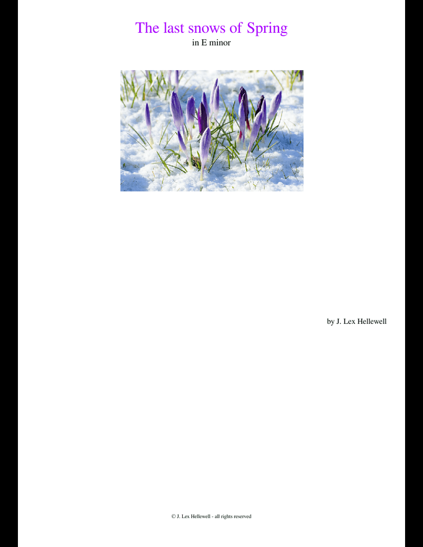The last snows of Spring sheet music for Flute, Piano, Violin, Oboe ...