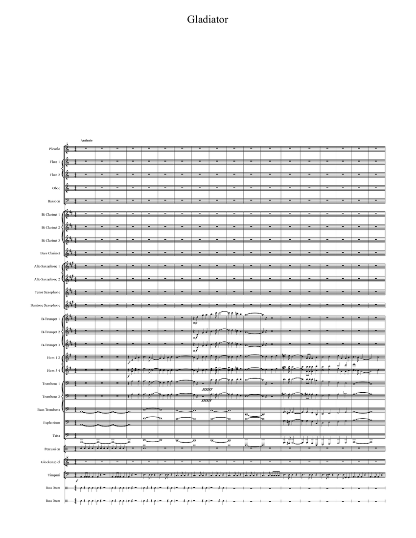Gladiator Sheet music | Download free in PDF or MIDI | Musescore.com