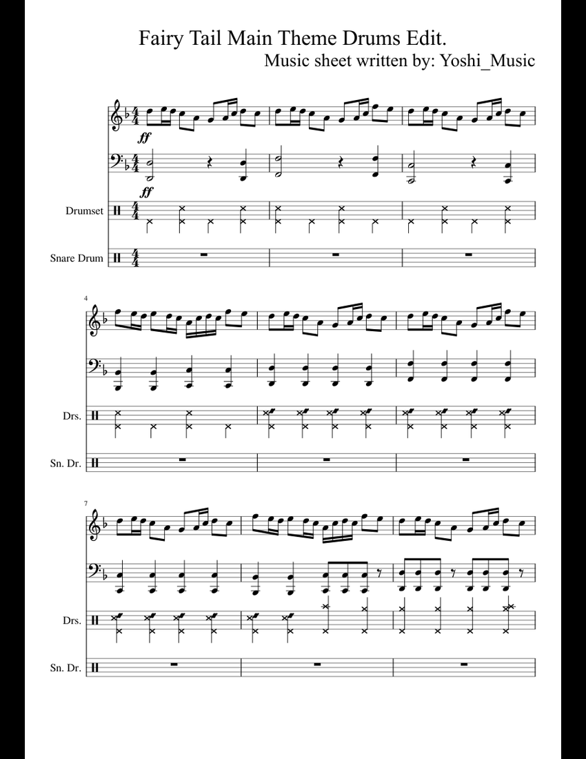 Fairy Tale Piano With Drumsets Edition sheet music for Piano ...