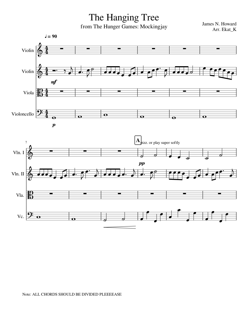 "The Hanging Tree" String Quartet/Octet (The Hunger Games: Mockingjay ...