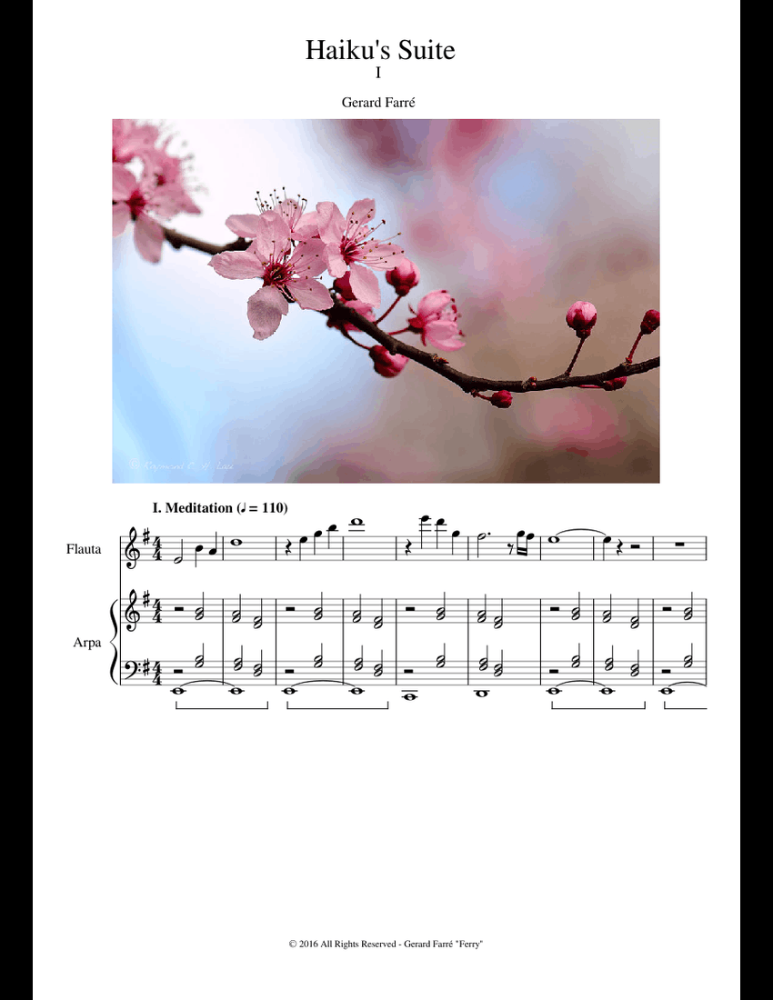 Haiku's Suite sheet music for Flute, Harp download free in PDF or MIDI