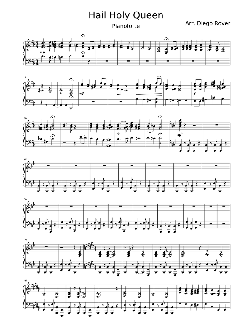 Hail Holy Queen Sheet music | Musescore.com