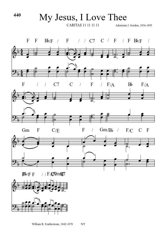 My Jesus, I Love Thee Sheet music | Musescore.com