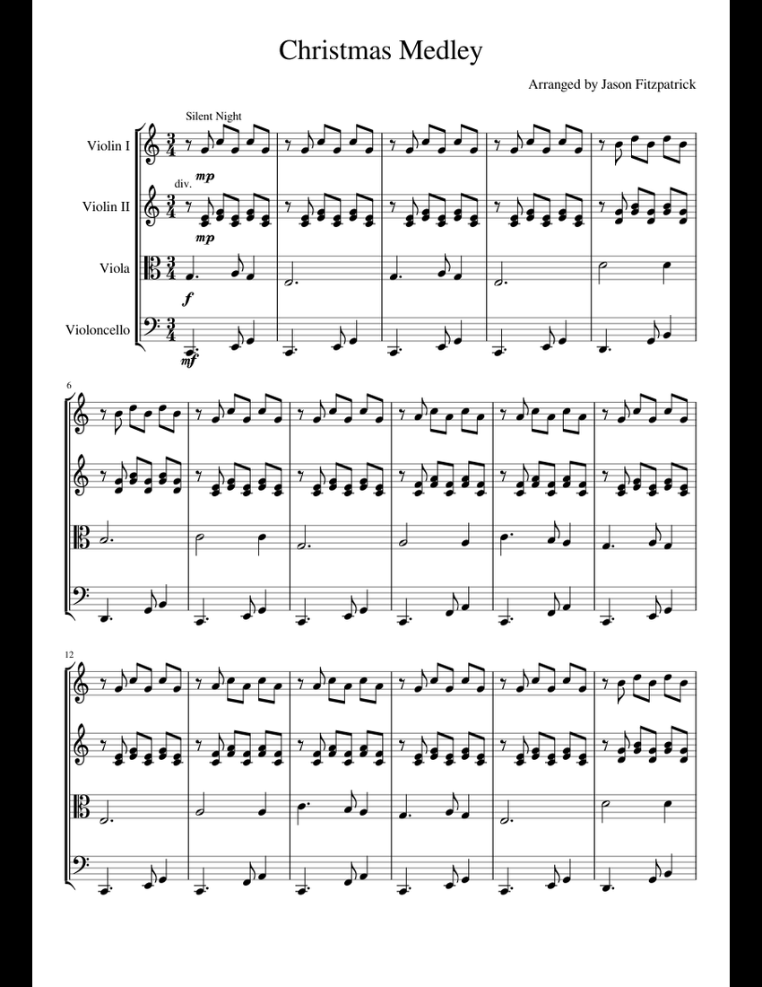 Christmas Medley sheet music download free in PDF or MIDI