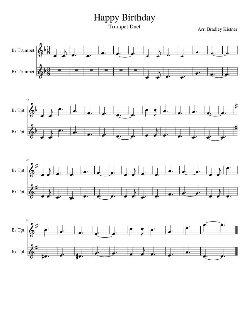 Happy Birthday Sheet Music For Trumpet Download Free In PDF Or MIDI Happy Birthday Sheet Music For Trumpet Download Free In PDF Or MIDI
