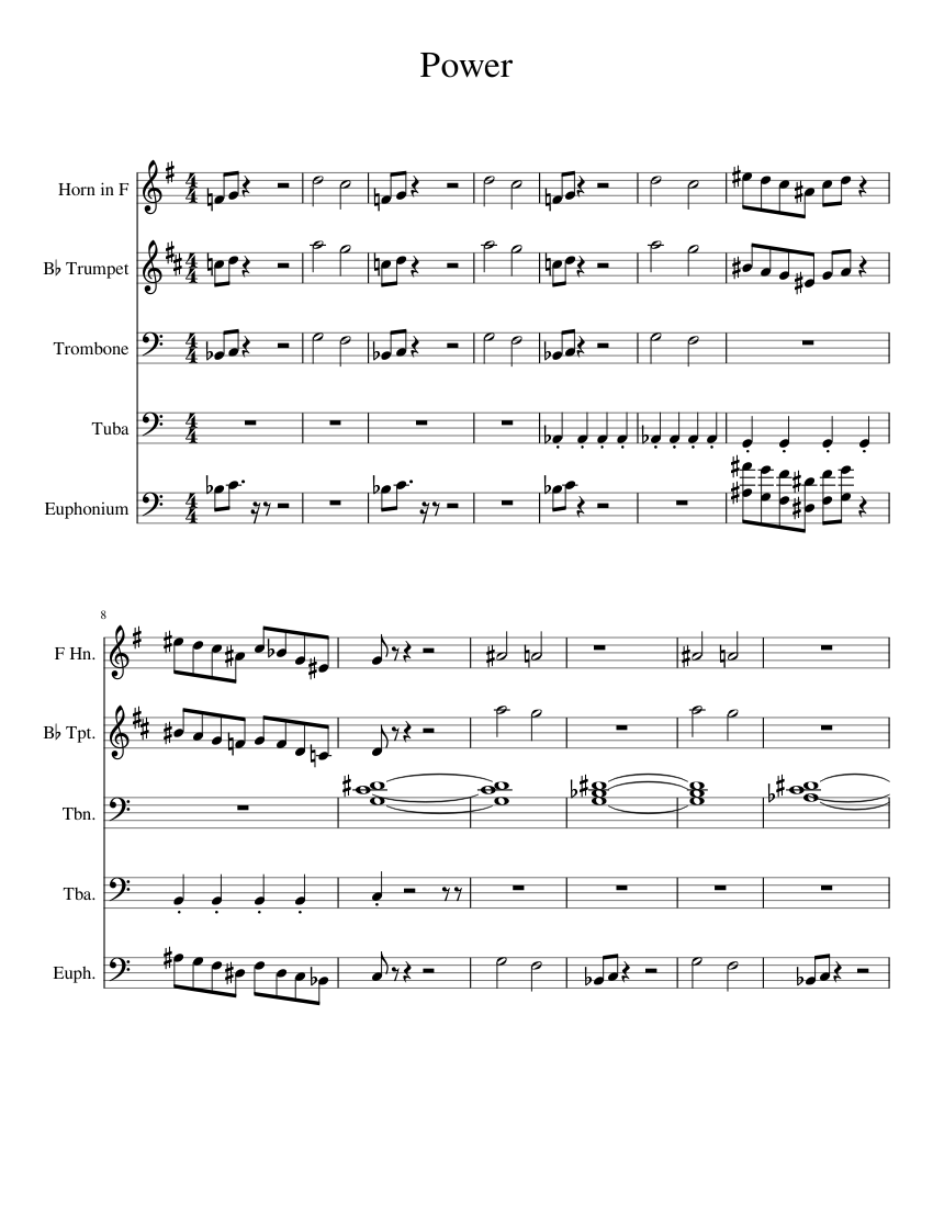 Power Sheet music | Download free in PDF or MIDI | Musescore.com