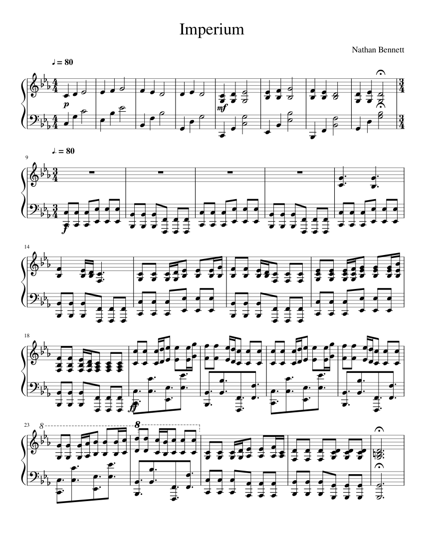 Imperium Sheet music for Piano | Download free in PDF or MIDI ...