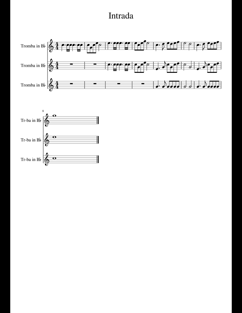 Intrada sheet music for Trumpet download free in PDF or MIDI