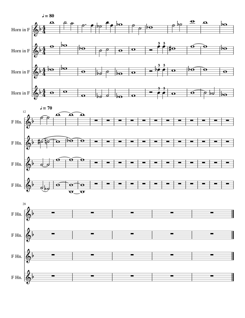 listen to these HORNS Sheet music for French Horn (Mixed Quartet ...