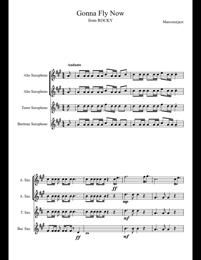 Gonna Fly Now-from Rocky sheet music download free in PDF or MIDI