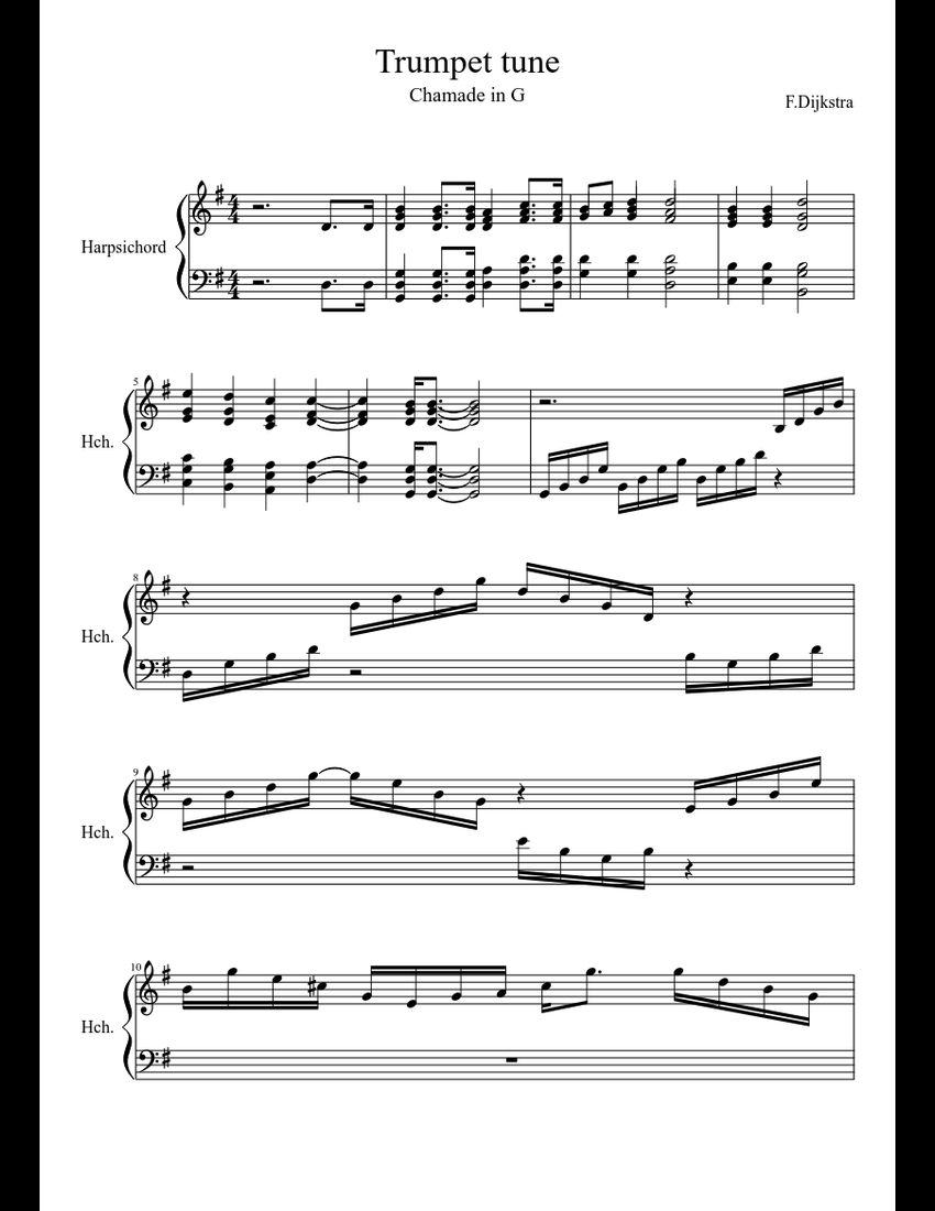 Trumpet-tune sheet music for Brass Ensemble download free in PDF or MIDI