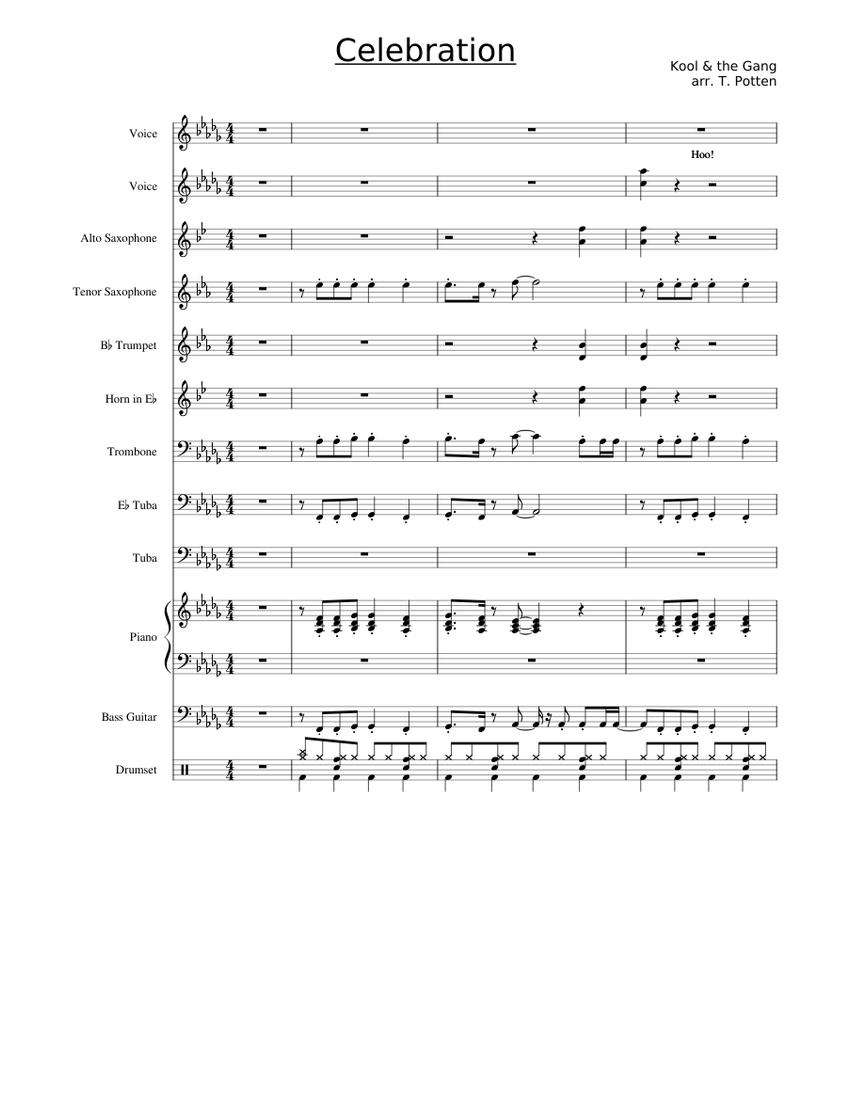 Celebration - Kool and the Gang Sheet music for Piano, Trumpet (In B ...