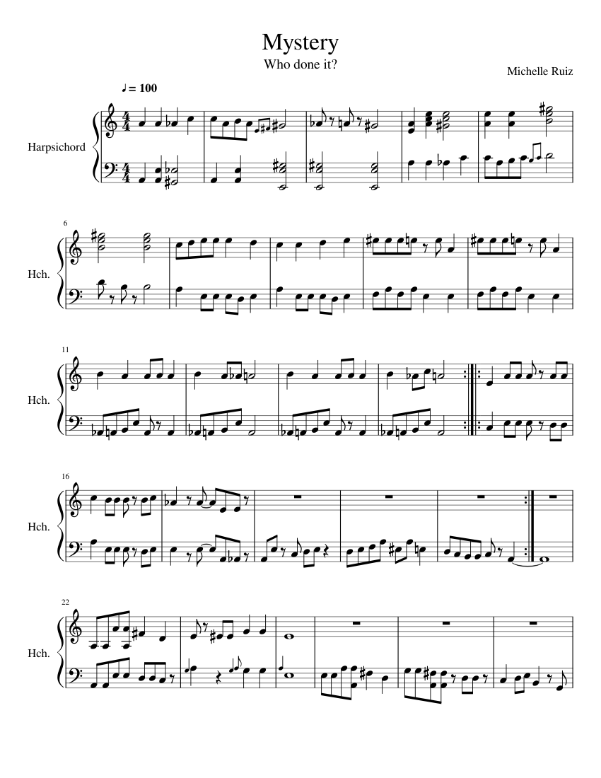 Mystery Sheet music for Piano, Harpsichord (Mixed Duet) | Musescore.com