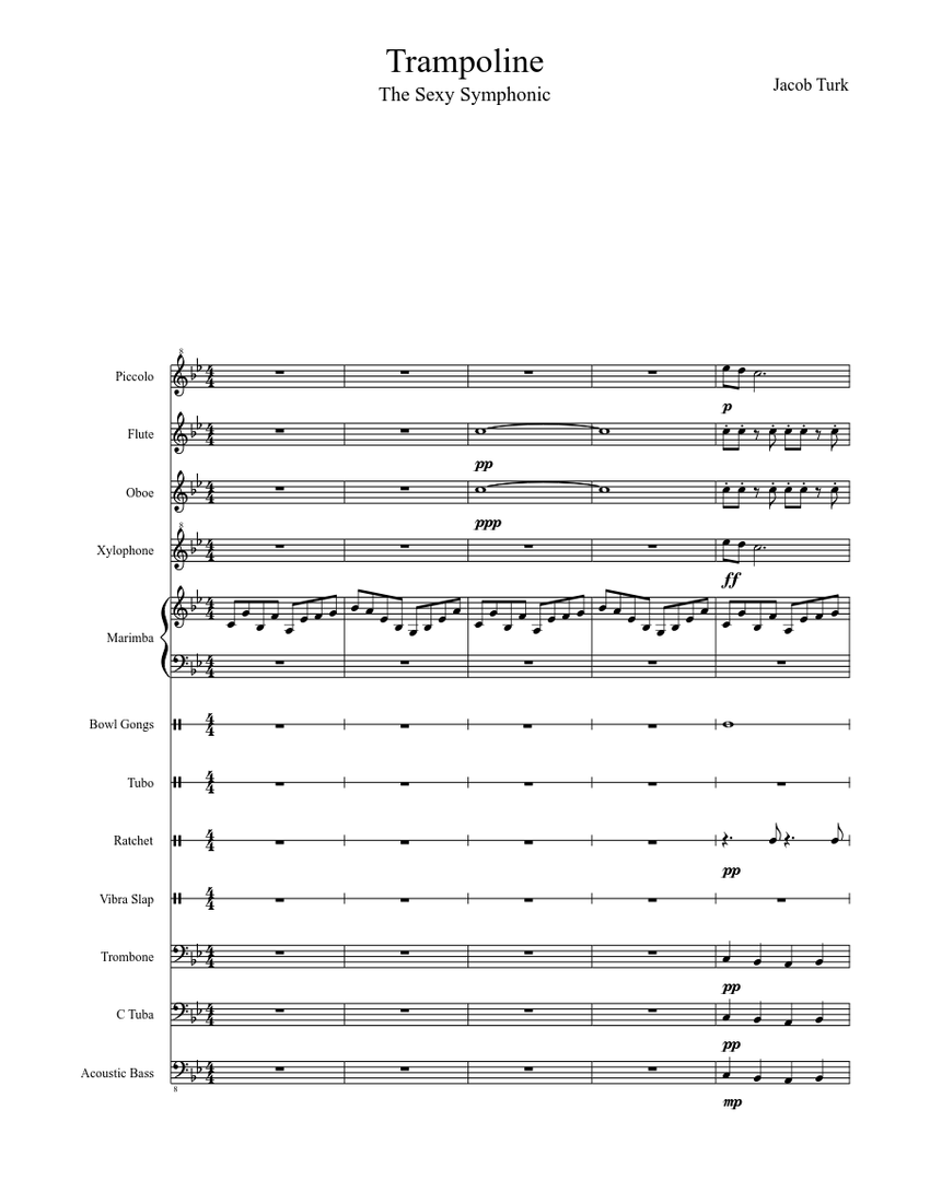 Trampoline Sheet music | Download free in PDF or MIDI | Musescore.com