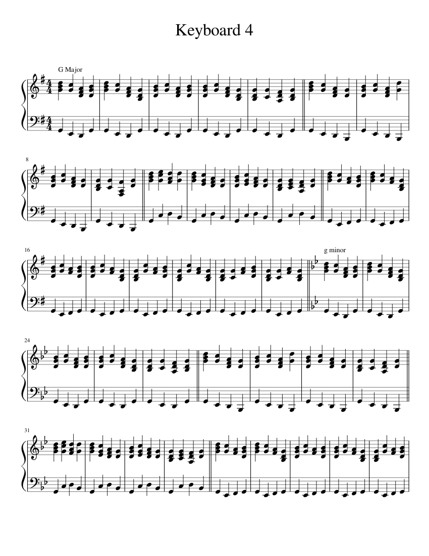 Keyboard 4 Sheet music for Piano (Solo) | Musescore.com