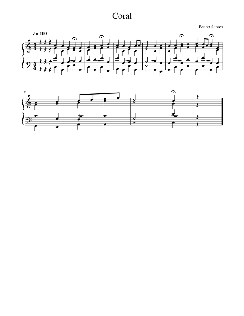 Coral Sheet music for Piano (Solo) | Musescore.com